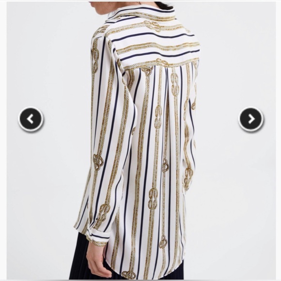 Zara | Tops | Nwt Zara Nautical Rope Blouse | Poshmark